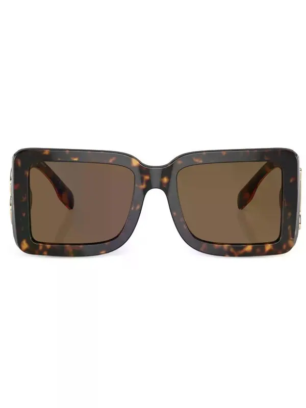 Burberry Tb-motif Square-frame Sunglasses - Brown