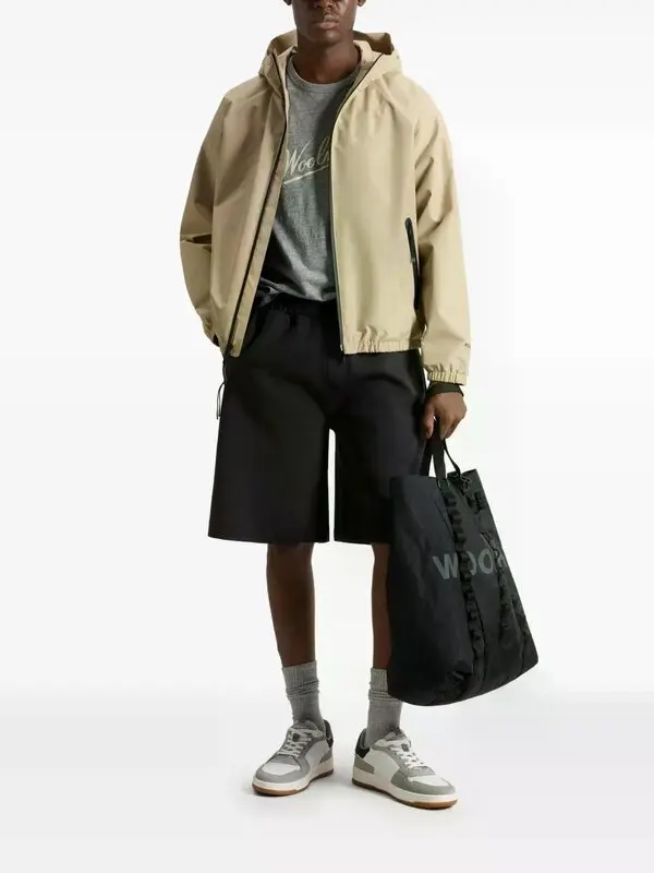 Woolrich Zip-up Hooded Jacket - Neutrals