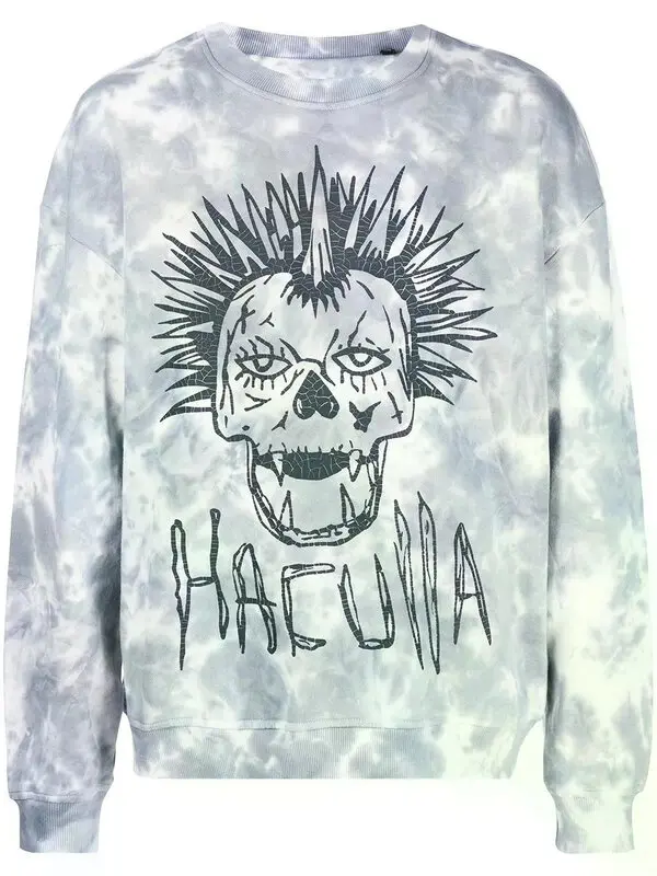 HACULLA. Spike Head Print Sweater - Grey