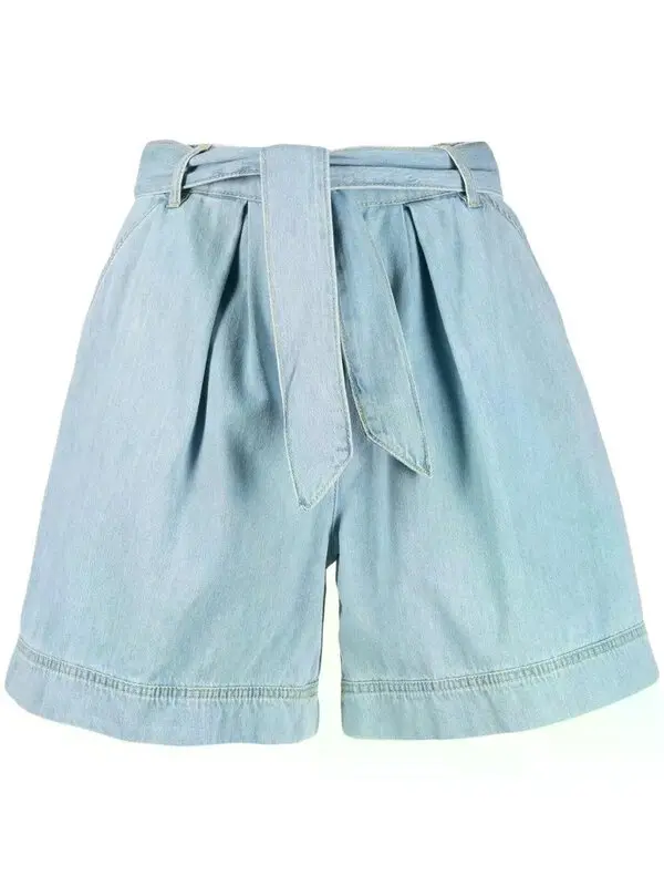 Pinko Belted Denim Shorts