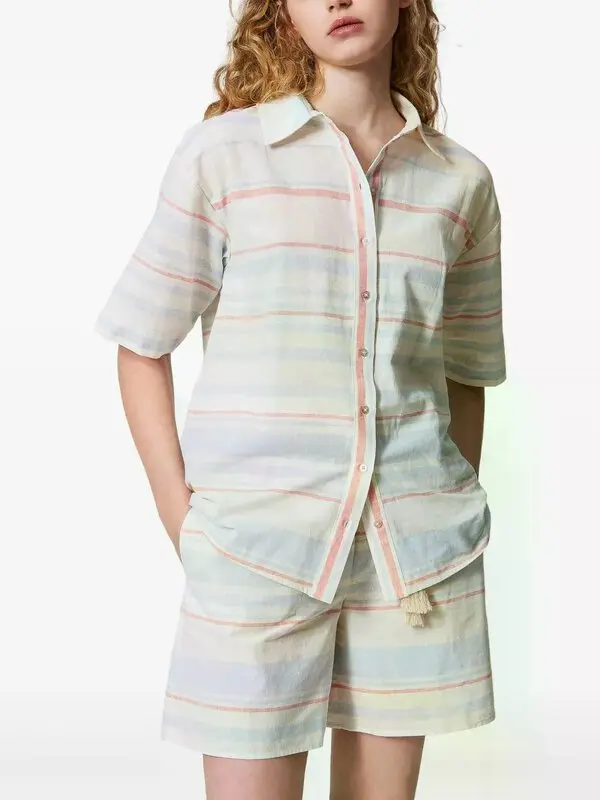 TWINSET Striped Short-sleeve Shirt