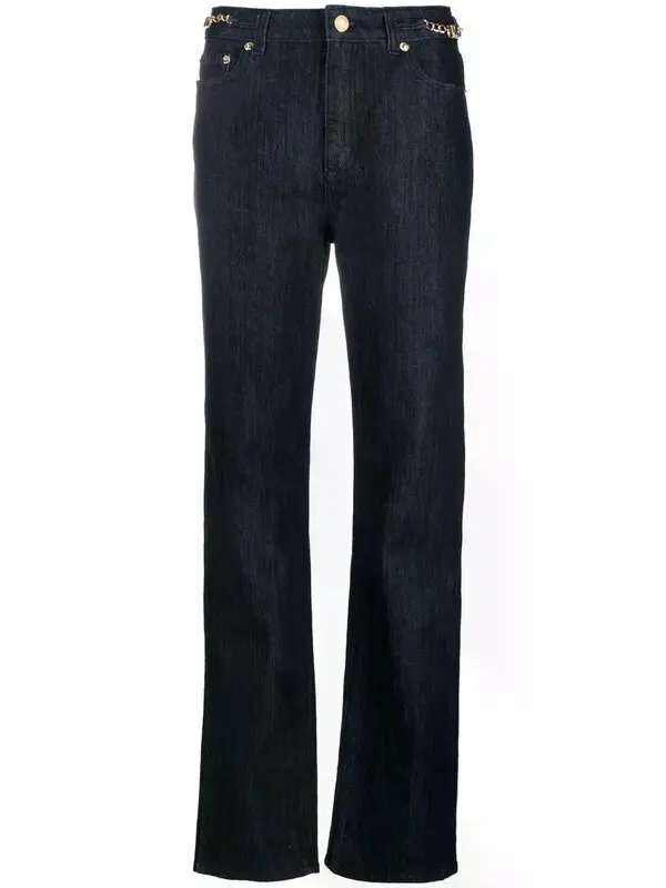 Michael Kors Straight-leg Chain-detail Jeans