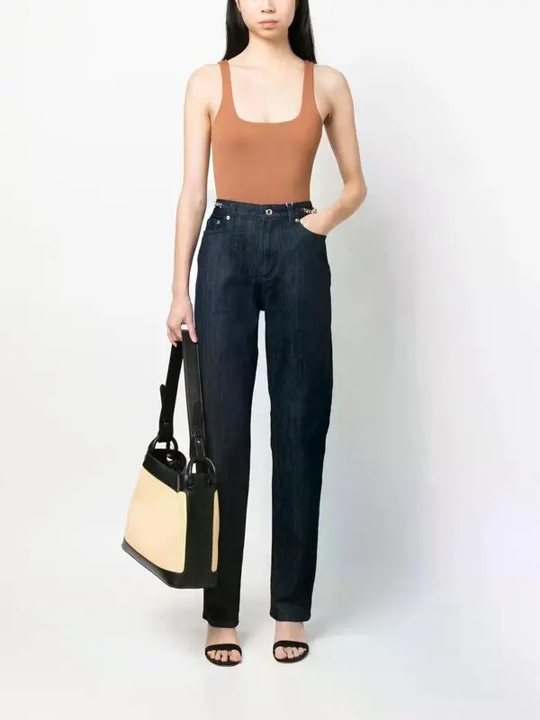 Michael Kors Straight-leg Chain-detail Jeans