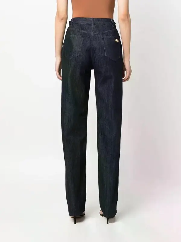 Michael Kors Straight-leg Chain-detail Jeans