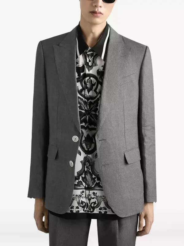 Dolce & Gabbana Single-breasted Blazer - Grey