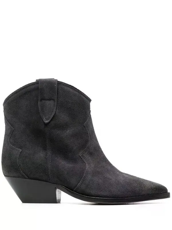 Isabel Marant Étoile Dewina Suede Cowboy Boots - Grey