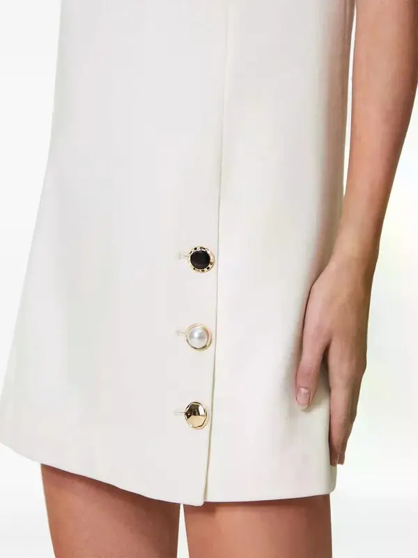 TWINSET Short Sleeve Mini Dress With Decorative Buttons