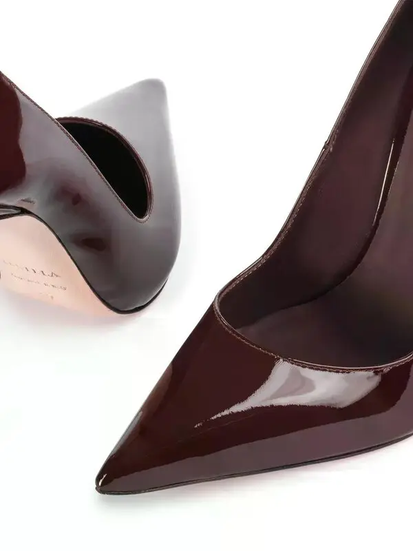 LE SILLA Eva 120mm Patent-leather Pumps - Brown