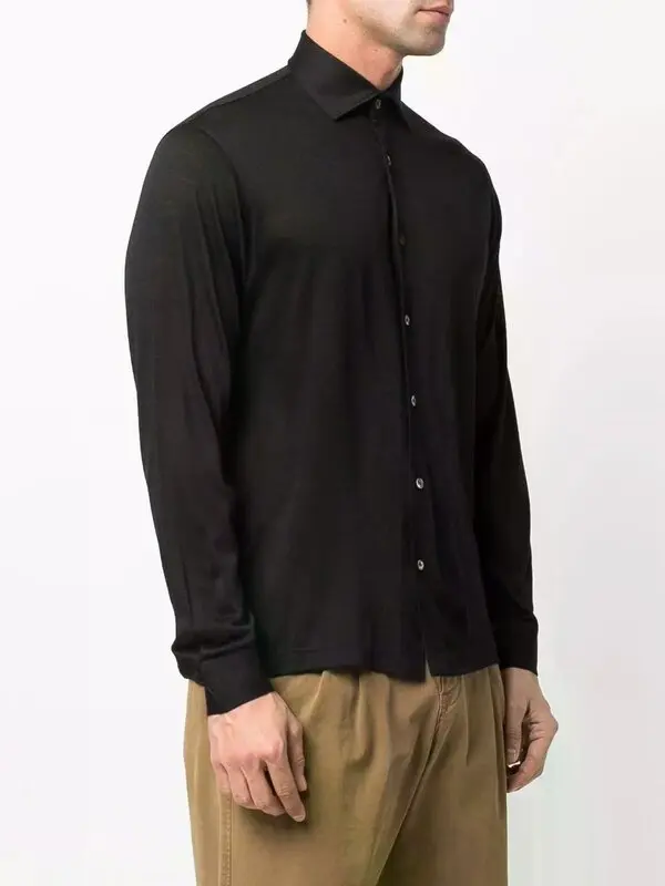 DELL'OGLIO Fine-knit Long-sleeve Shirt