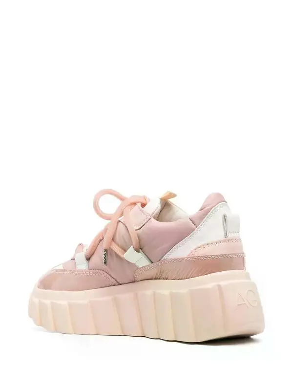 Agl Blondie Platform Lace-up Sneakers - Pink
