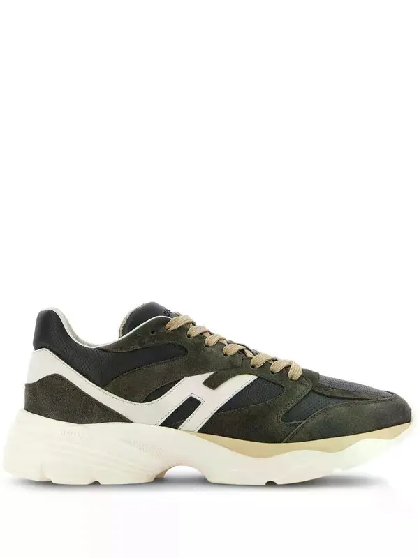 Hogan Panelled Suede Sneakers - Grey