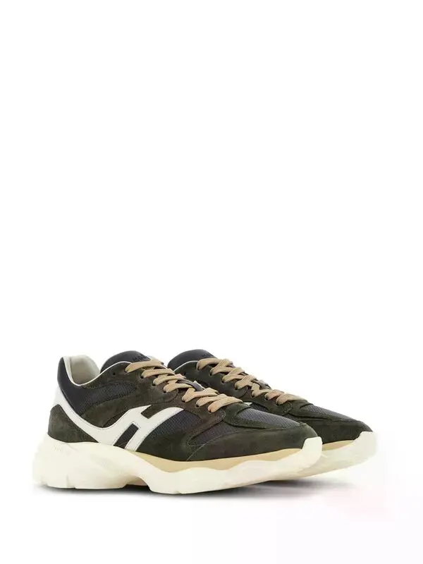Hogan Panelled Suede Sneakers - Grey