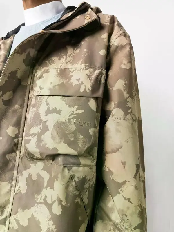Calvin Klein Technical Windbreaker Jacket - Neutrals