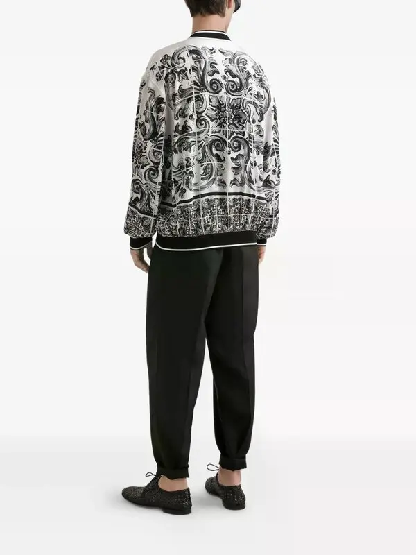 Dolce & Gabbana Majolica Print Silk Jacket