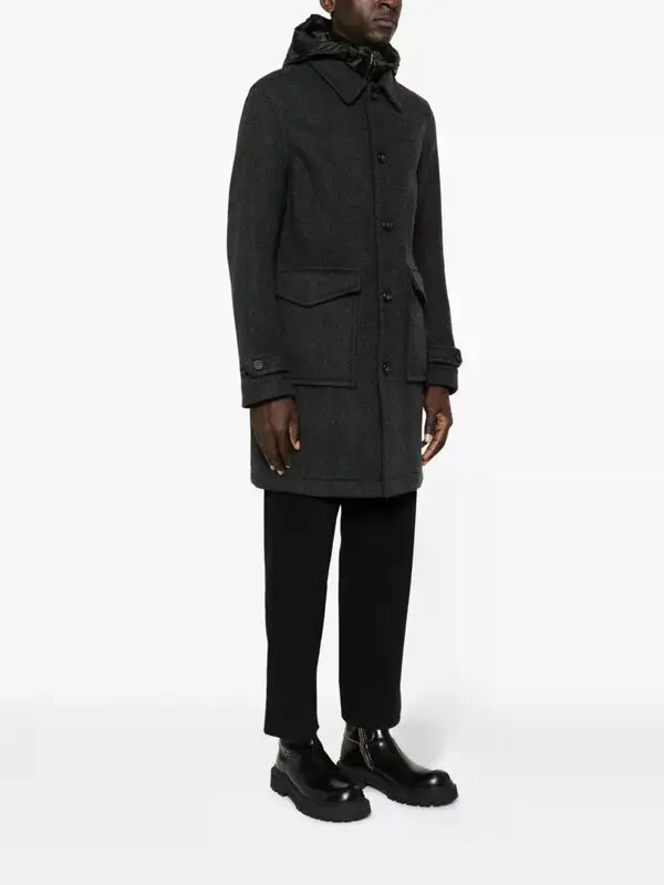 Woolrich Wool-blend Button-up Coat