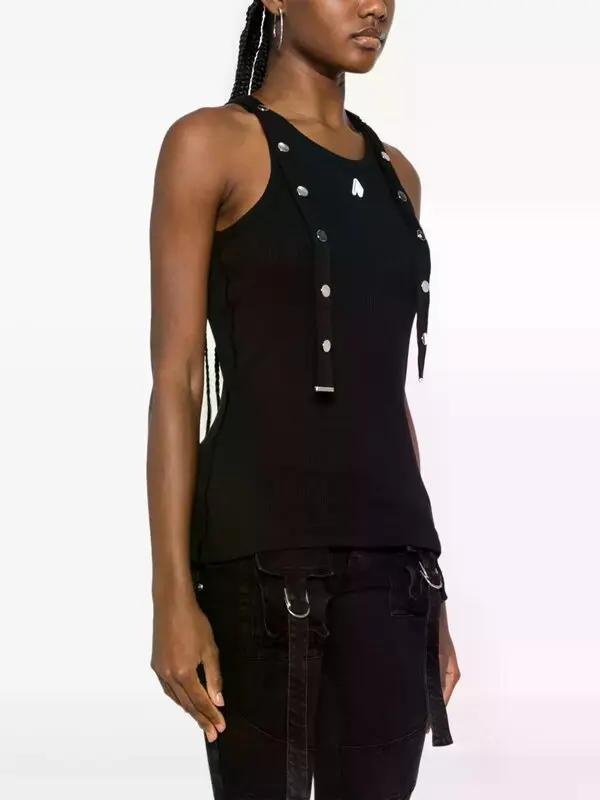 Attico Logo-appliqué Ribbed Tank Top