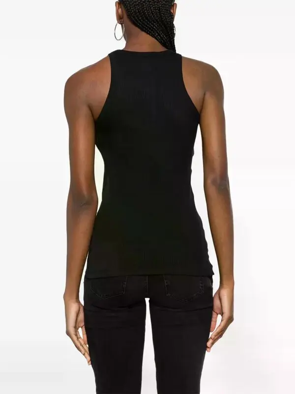 Attico Logo-appliqué Ribbed Tank Top