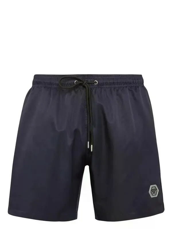 Philipp Plein Appliqué Logo Shorts - Blue