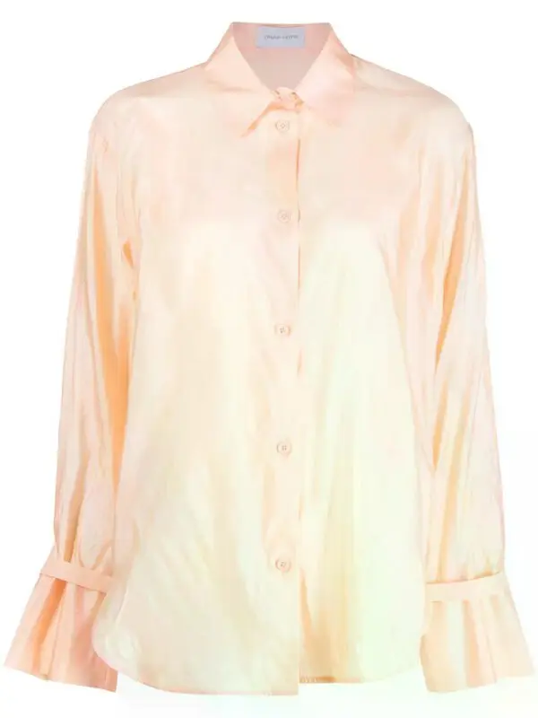 Christian Wijnants Cuff Strap Silk Shirt - Neutrals