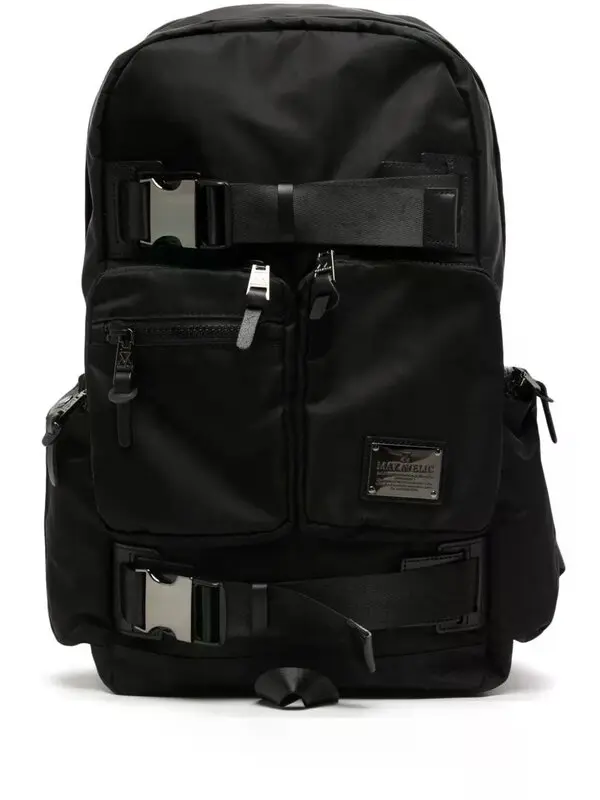 MAKAVELIC Multiple Zip-fastening Pockets Backpack - Black