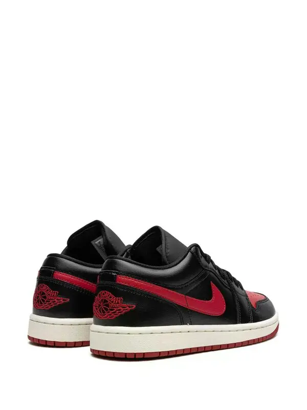 JORDAN Air 1 Low Bred Sail Sneakers - Black