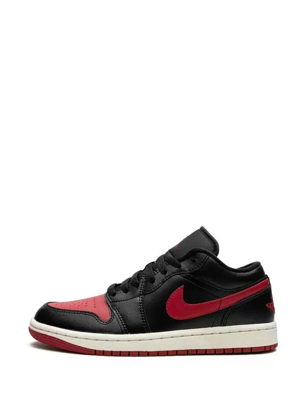 JORDAN Air 1 Low Bred Sail Sneakers - Black