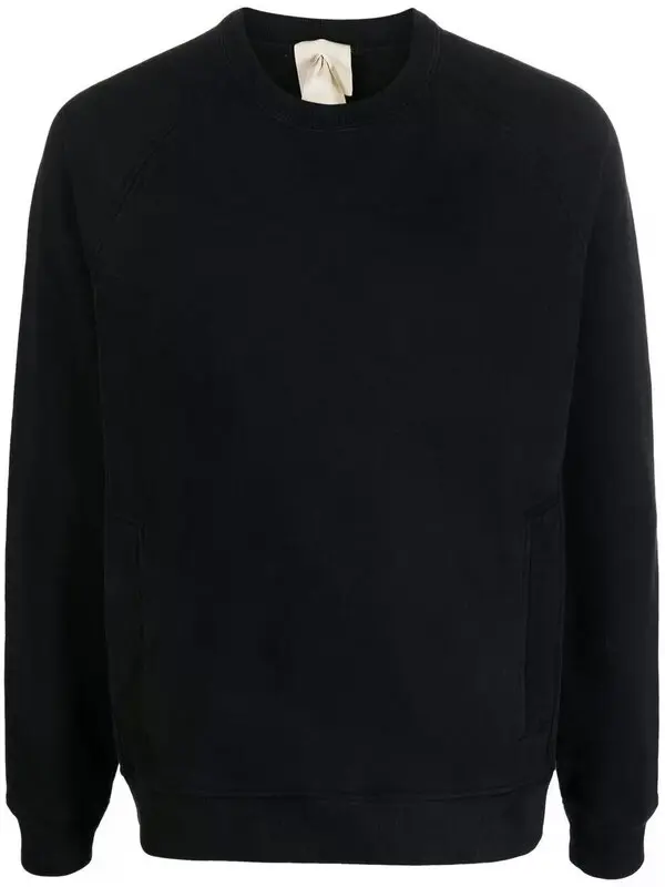 TEN C Cotton Jersey Fleece Crewneck Sweatshirt - Black
