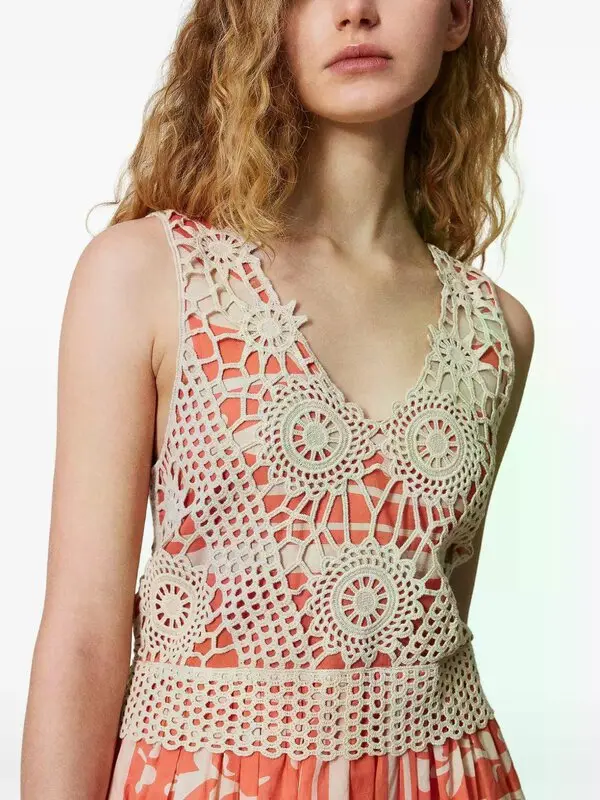 TWINSET Crochet-detail Mini Dress