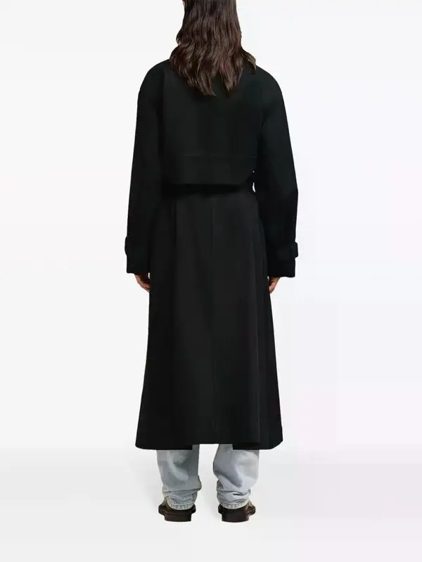 AMI Paris Belted Cotton Gabardine Trench Coat