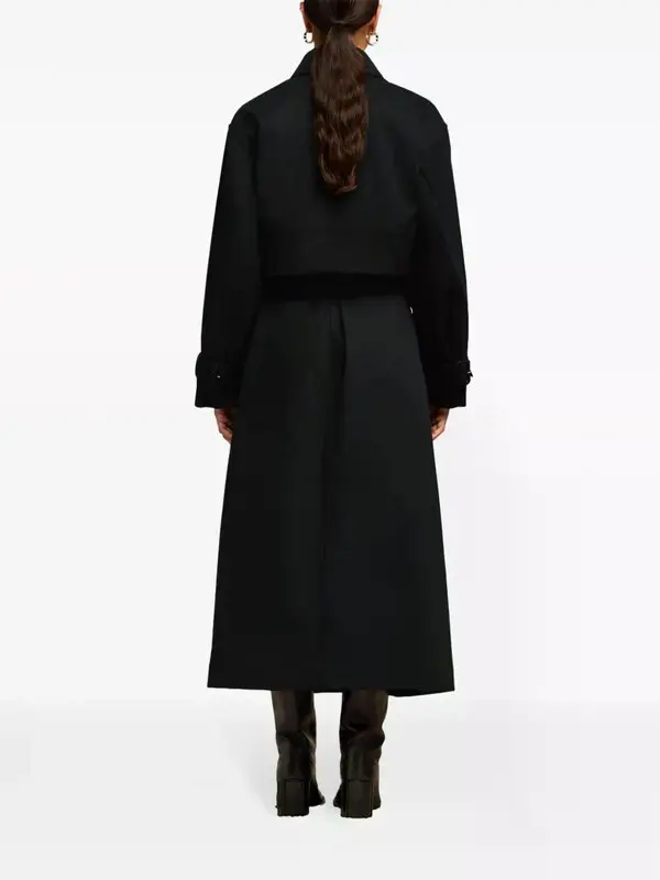 AMI Paris Belted Cotton Gabardine Trench Coat
