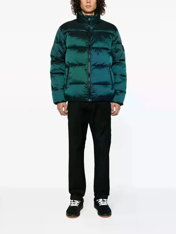 Calvin Klein Logo-patch Padded Jacket - Green