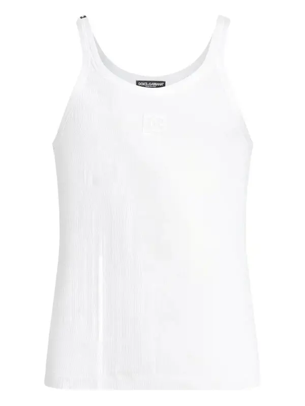 Dolce & Gabbana Cotton Tank Top - White