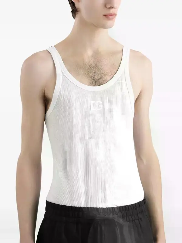 Dolce & Gabbana Cotton Tank Top - White