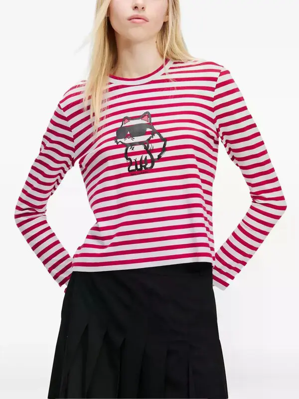 Karl Lagerfeld Ikon Stripe-print T-shirt