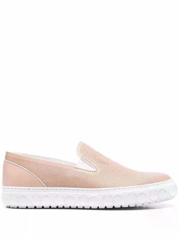 Casadei Embossed Logo Slip-on Sneakers