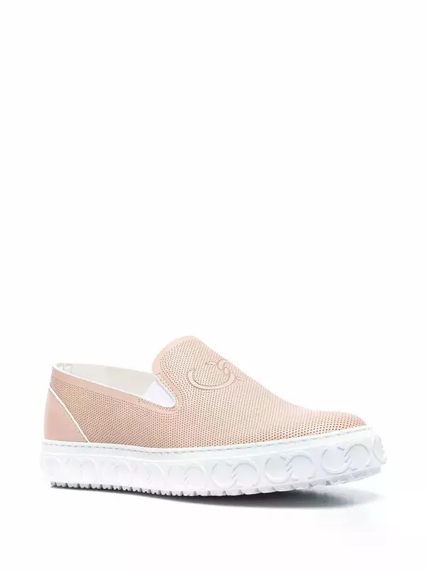 Casadei Embossed Logo Slip-on Sneakers