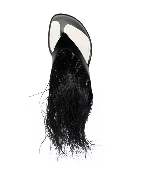LANVIN Feather Swing 65 Leather Sandals