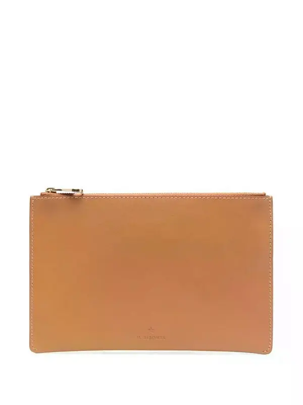 Il Bisonte Embossed-logo Detail Wallet - Neutrals