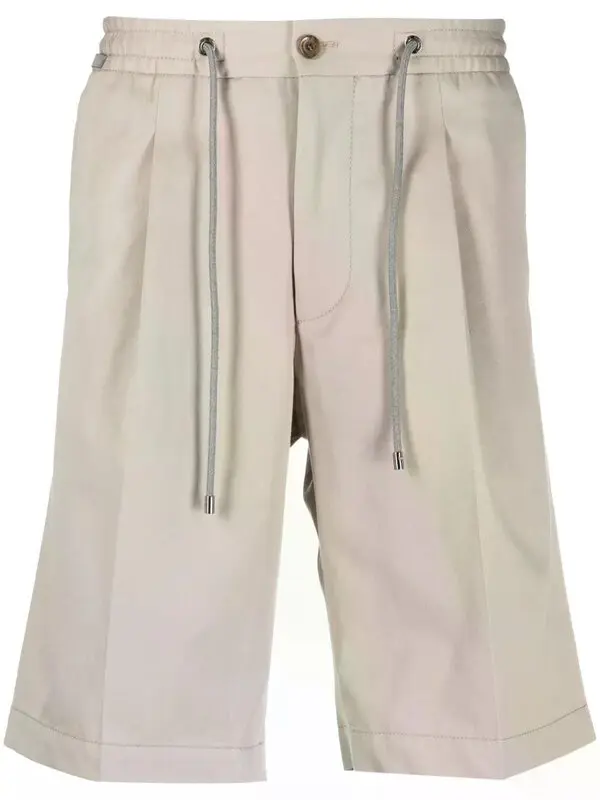 Corneliani Drawstring-waist Chino Shorts - Neutrals
