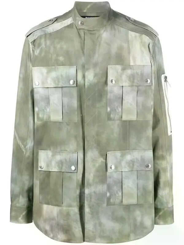 Balmain Faded-effect Military Jacket