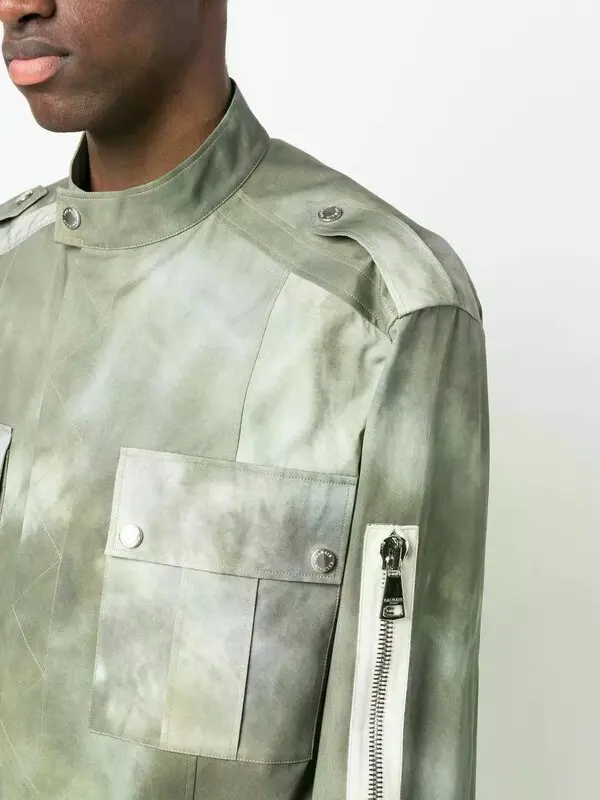 Balmain Faded-effect Military Jacket