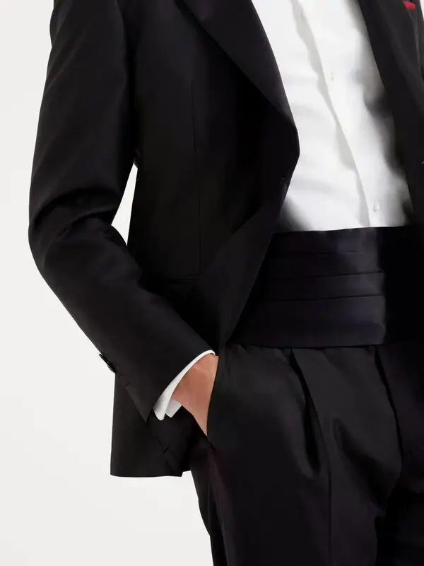 Brunello Cucinelli Satin Cummerbund - Black