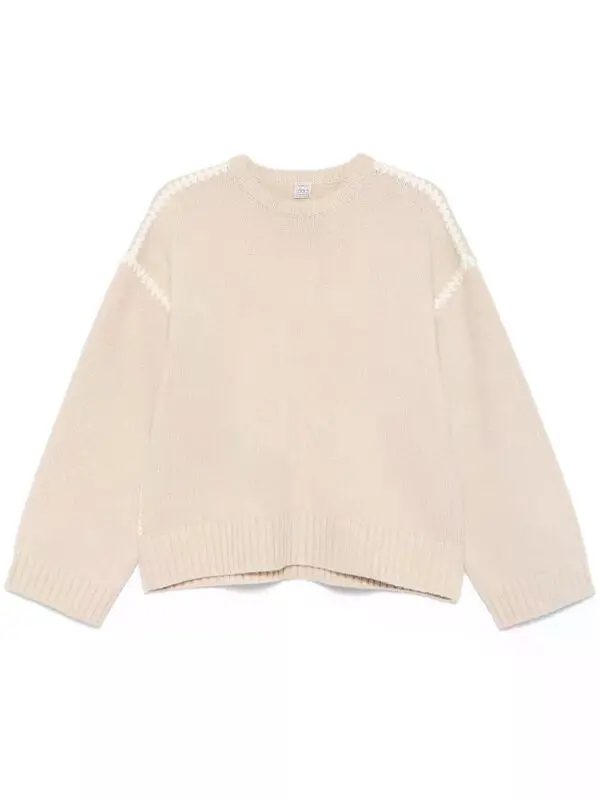 TOTEME Embroidered-trim Knit Sweater