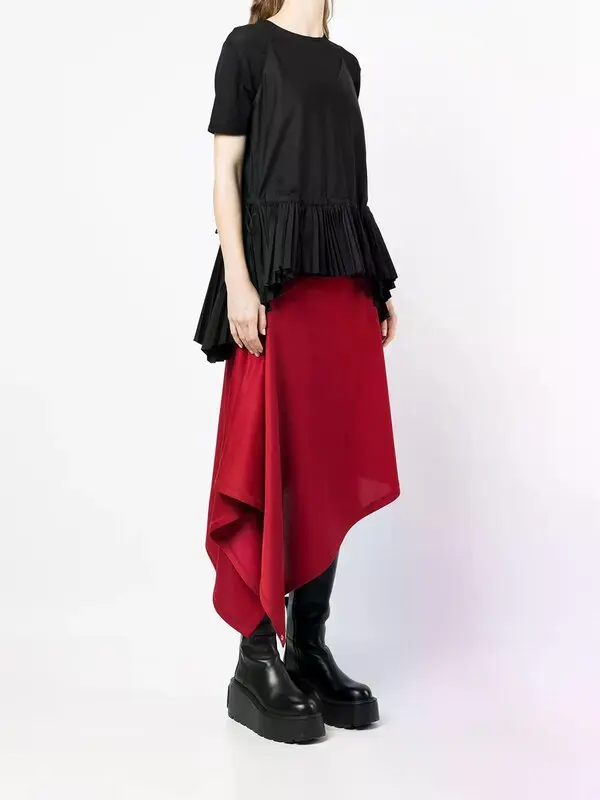 JUUN.J Pleated-hem T-shirt