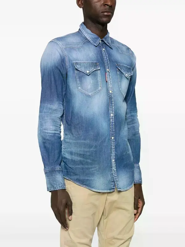 Dsquared2 Stonewashed Denim Shirt