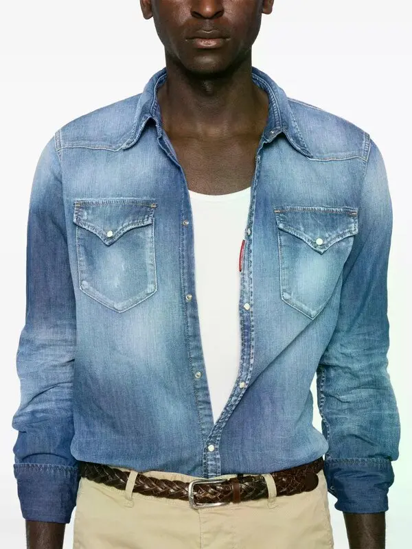 Dsquared2 Stonewashed Denim Shirt