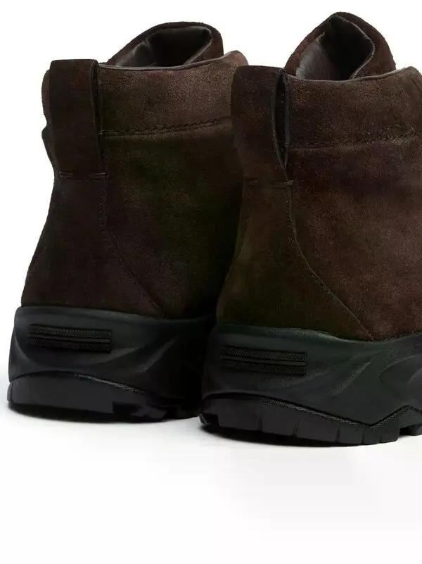 Zegna Triple Stitch Vetta Suede Sneakers - Brown