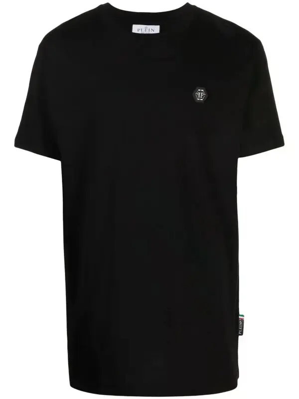 Philipp Plein Skull&bones-print Cotton T-shirt - Black