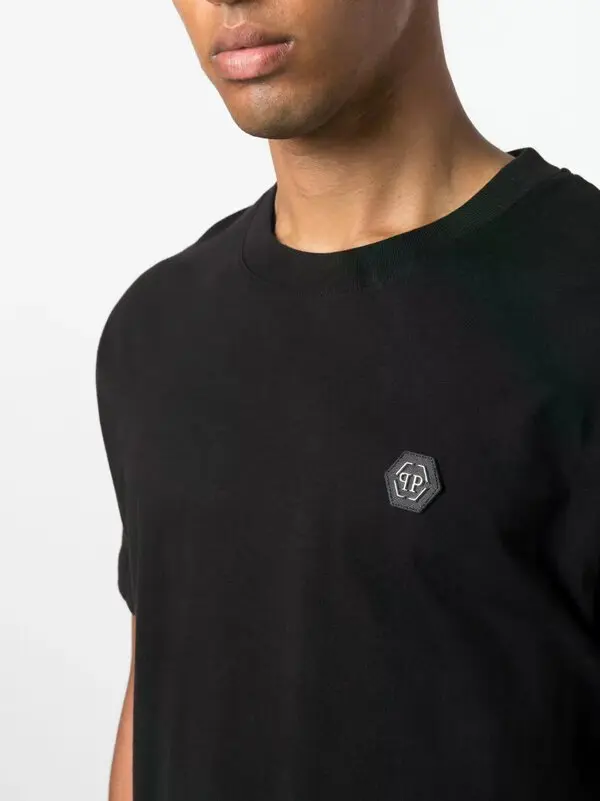 Philipp Plein Skull&bones-print Cotton T-shirt - Black