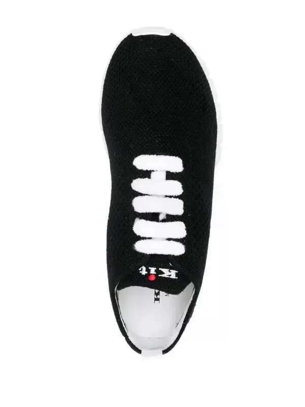 Kiton Fully-perforated Low-top Sneakers - Black